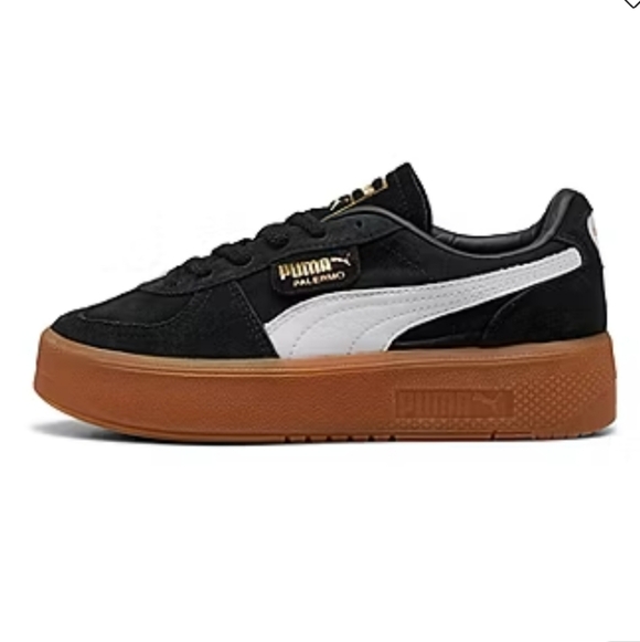 Puma | Shoes | Puma Palermo Elevata Black And White Sneakers With Brown ...